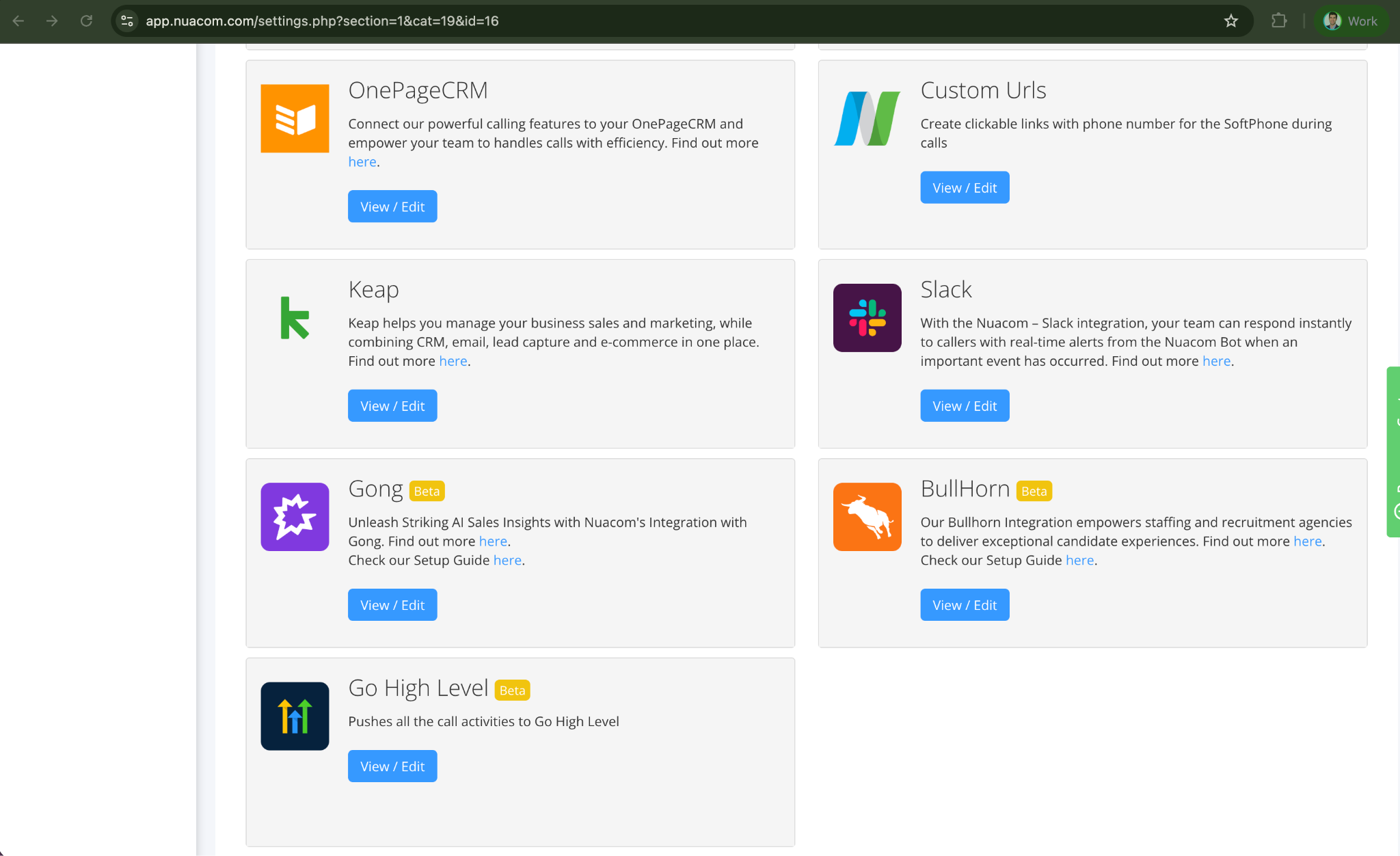 OnePageCRM Integration Set Up Guide – NUACOM Help Center